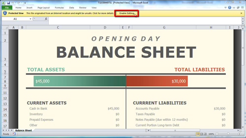 How To Create Excel 2010 Balance Sheet HowTech