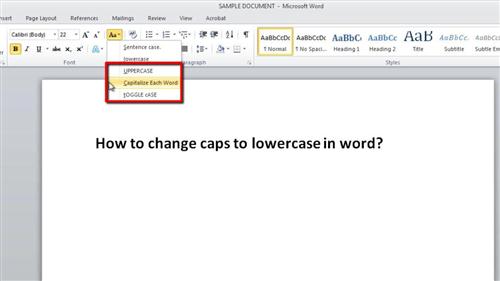 How To Change Caps To Lowercase In Word HowTech