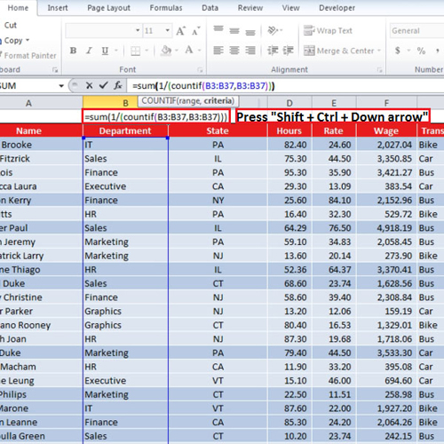 How To Count Unique Entries In Excel HowTech