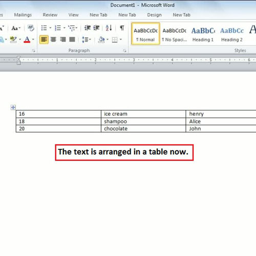 How To Convert Text Into Table In Microsoft Word 2010 HowTech