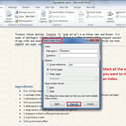 How To Create An Index In Microsoft Word 2010 HowTech