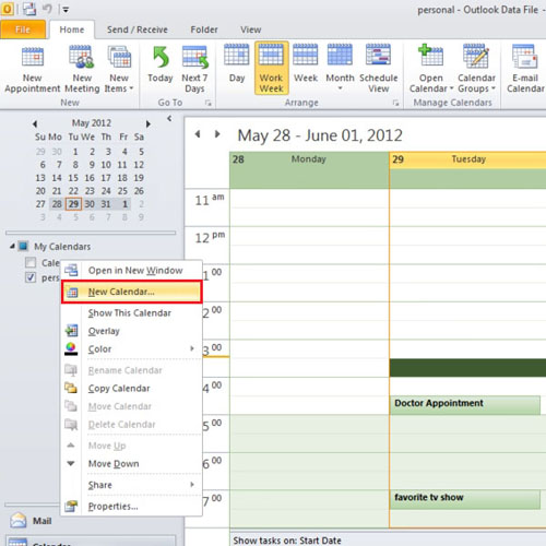 How To Work With Multiple Calendars In Outlook 2010 HowTech