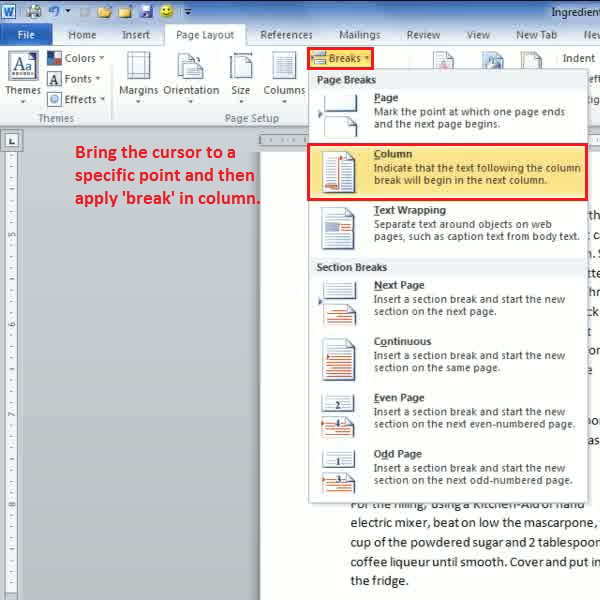 How To Work With Newspaper Columns In Microsoft Word 2010 HowTech